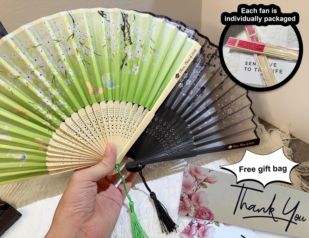 Custom Traditional Fan for Graduation Party/personalized Grad Fan ...