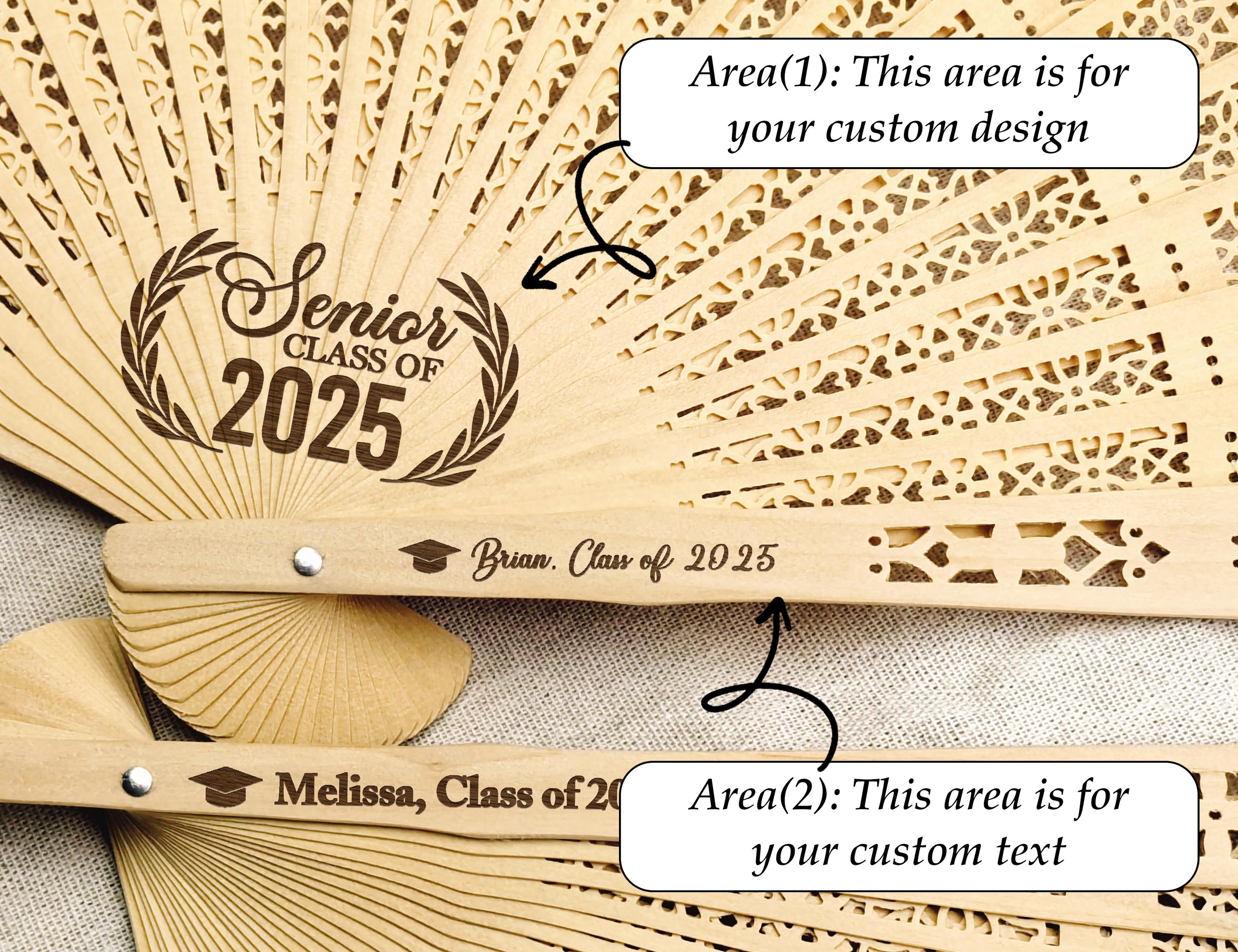 Graduation Fans in Bulk Rustic Fans Graduation Favors Personalized ...