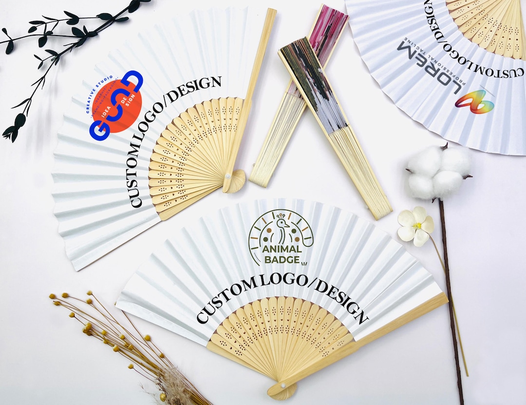 Personalized Business Logo Fan Favor/print Your Own Logo/marketing ...