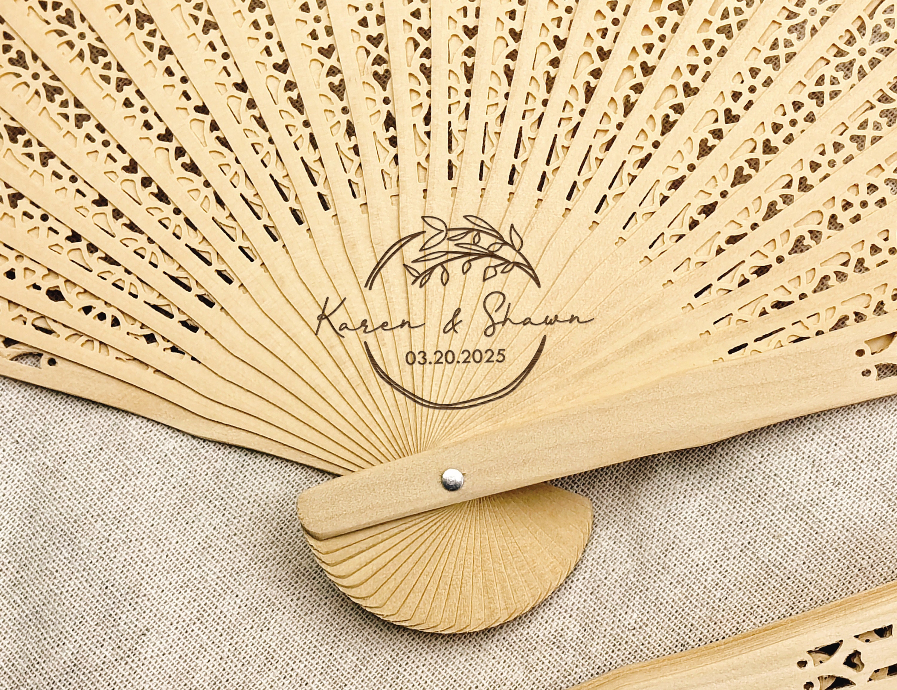 Personalized Fans Wedding Fans Rustic Fan Wedding Favor Custom Wedding ...