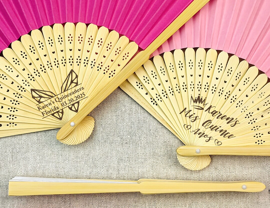 Bulk Mis Quince Años Gift Customized Quinceañera Birthday Fan ...