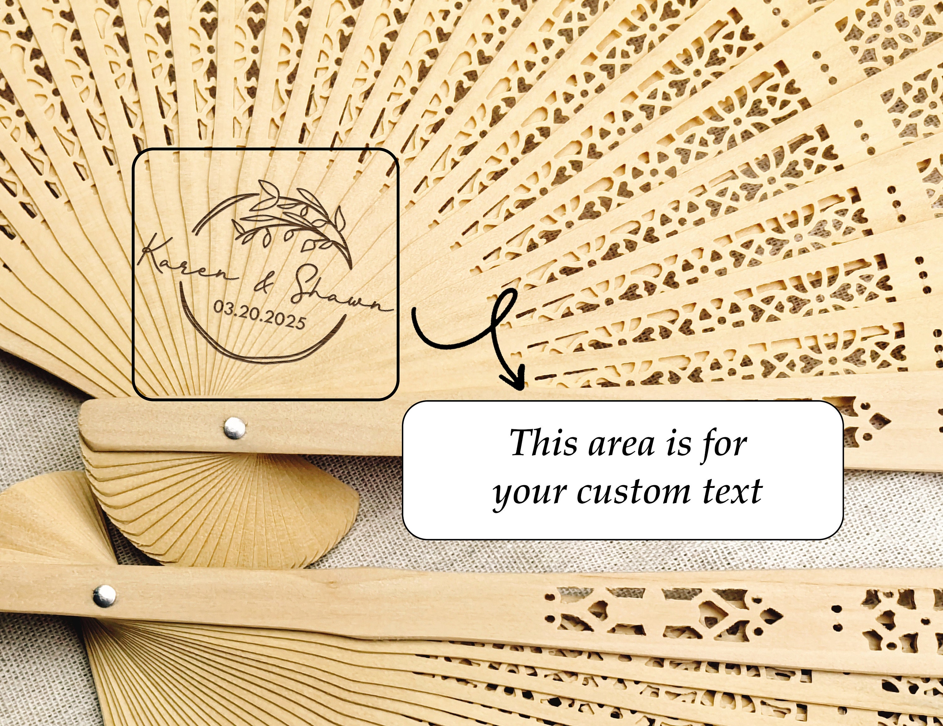 Personalized Fans Wedding Fans Rustic Fan Wedding Favor Custom Wedding ...