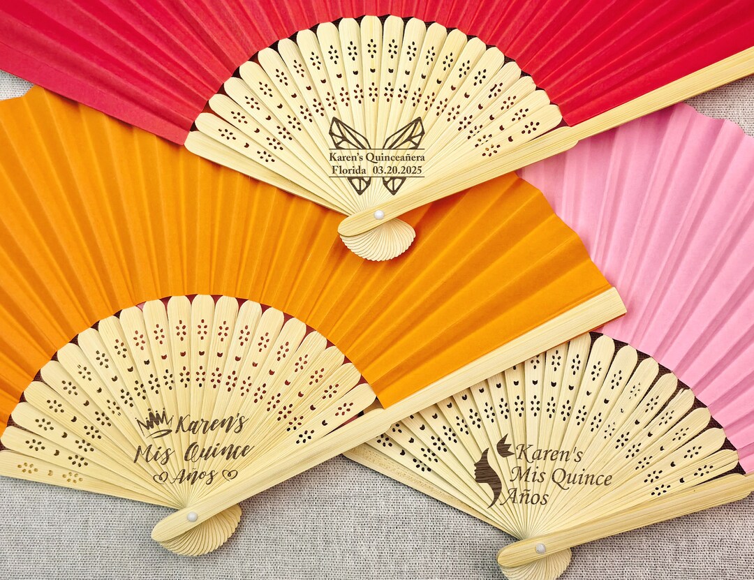 Customized Quinceañera Birthday Fan/personalized Party Favors for XV ...