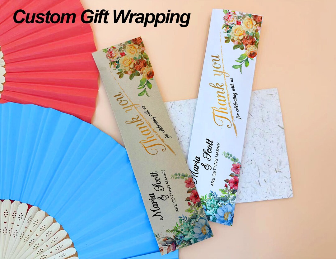 Wedding Fan With Custom Gift Wrapping Fan Custom Wedding Favor Fan ...