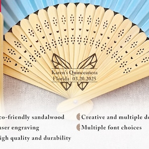 Bulk Mis Quince Años Gift Customized Quinceañera Birthday Fan ...