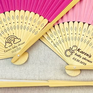 Personalized Baby Shower Fans Favor for Guest/custom Baby Fans/baby ...