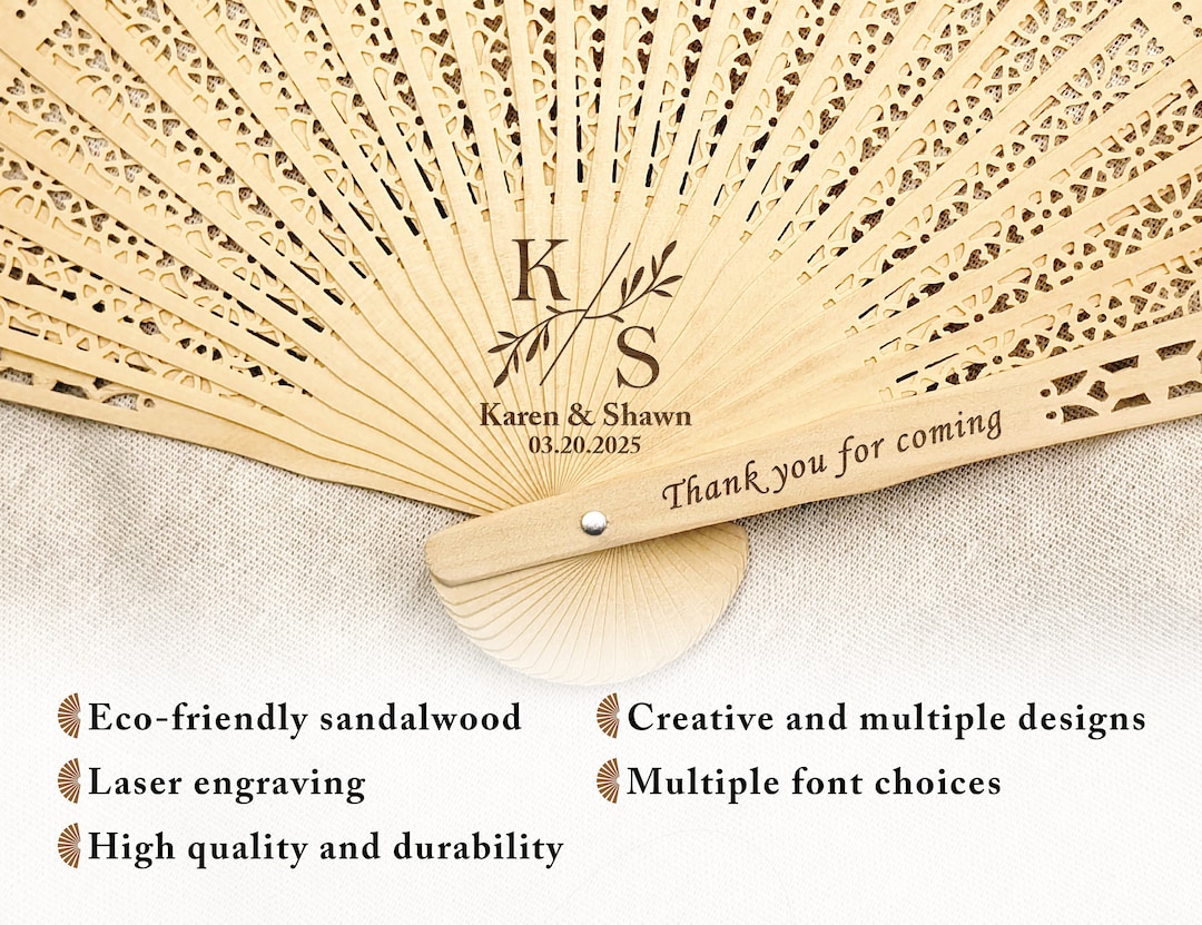Wedding Fans in Bulk/personalized Wedding Favors for Guests/custom Hand ...