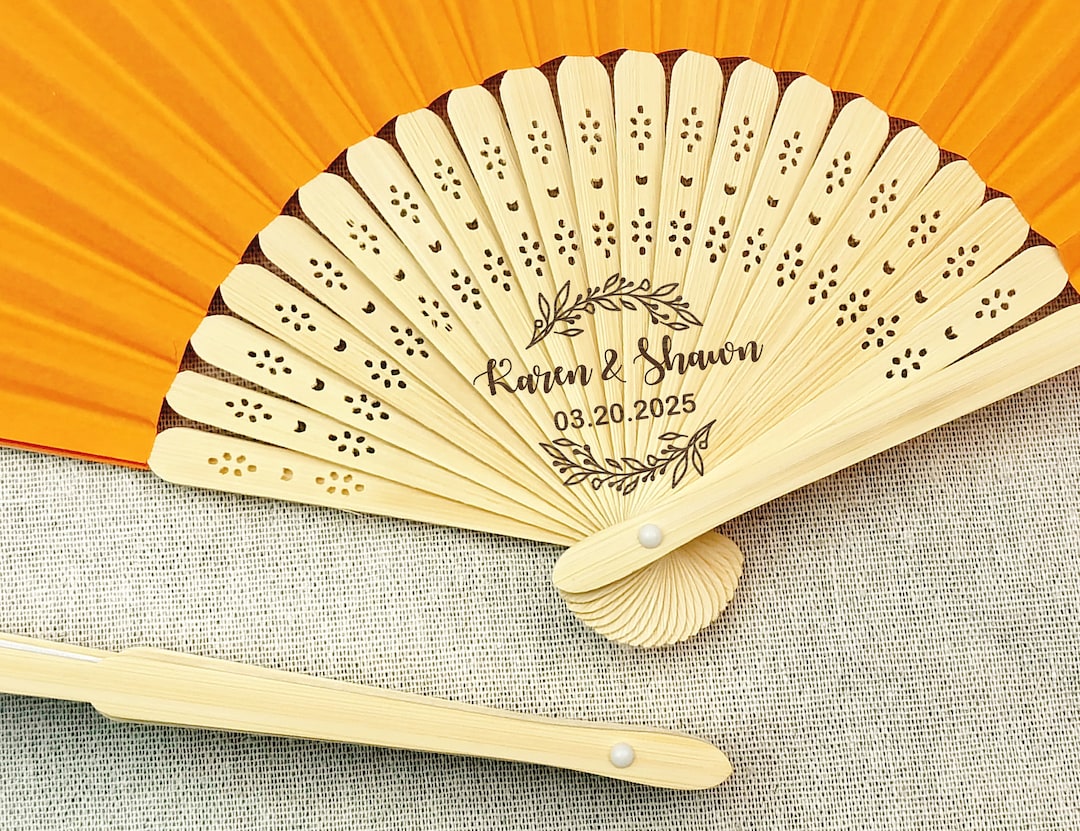 Colorful Wedding Fans in Bulk Rustic Fan Custom Wedding Favor Fan ...