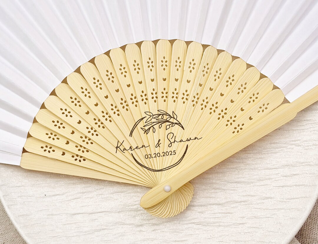 Personalized Wedding Fan for Guests in Bulk Rustic Fan Custom Wedding ...