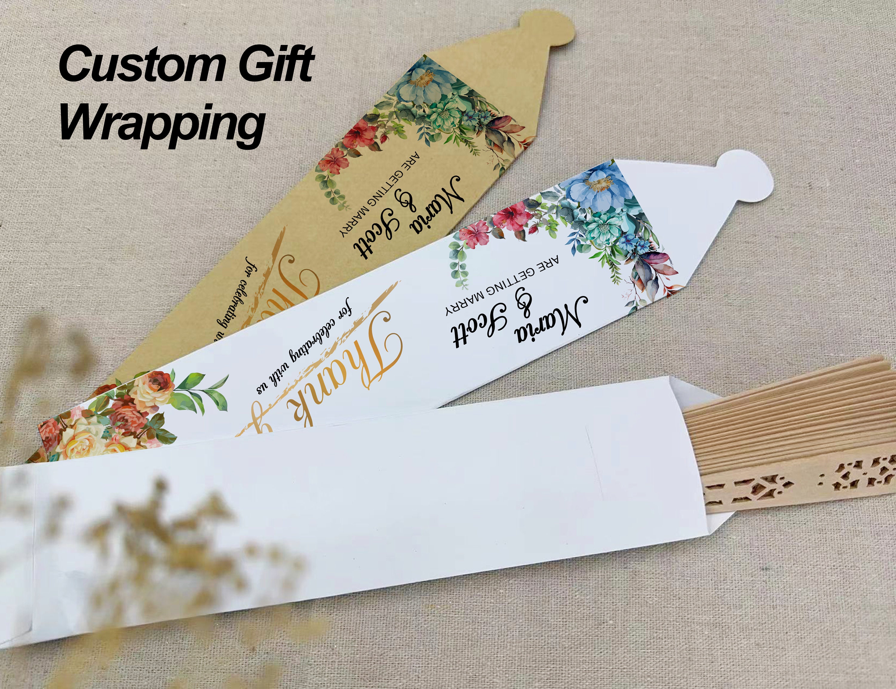 Personalized Wedding Favor Fans Pyrography Picture on Wood Hand Fan Art ...