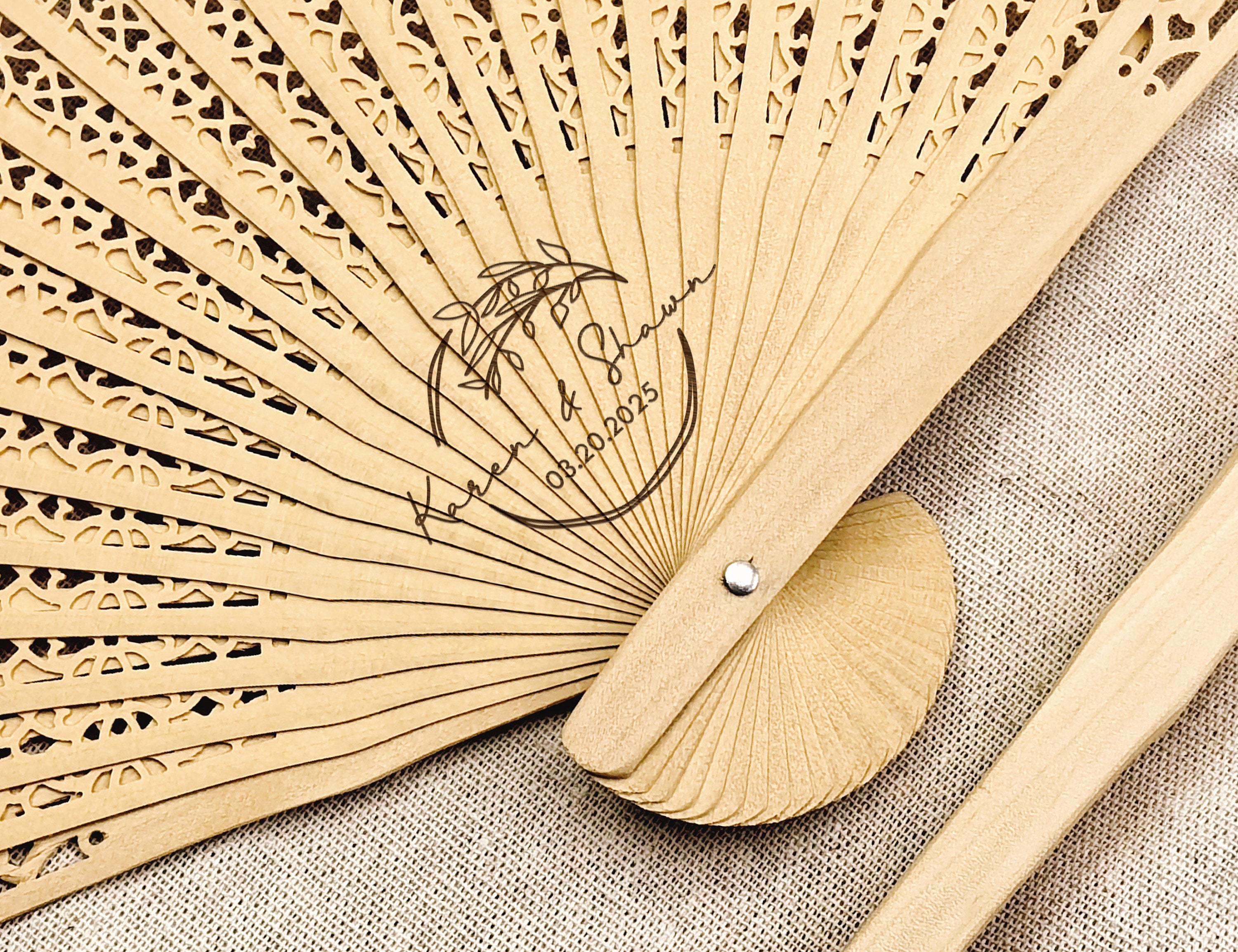 Personalized Fans Wedding Fans Rustic Fan Wedding Favor Custom Wedding ...