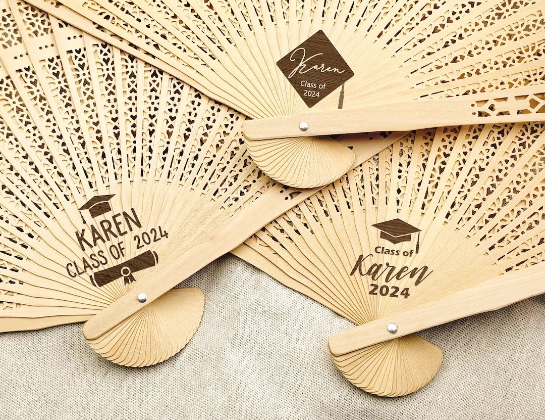 Bulk Personalized Graduation Fan Class of 2024 Graduation Gift Hand ...