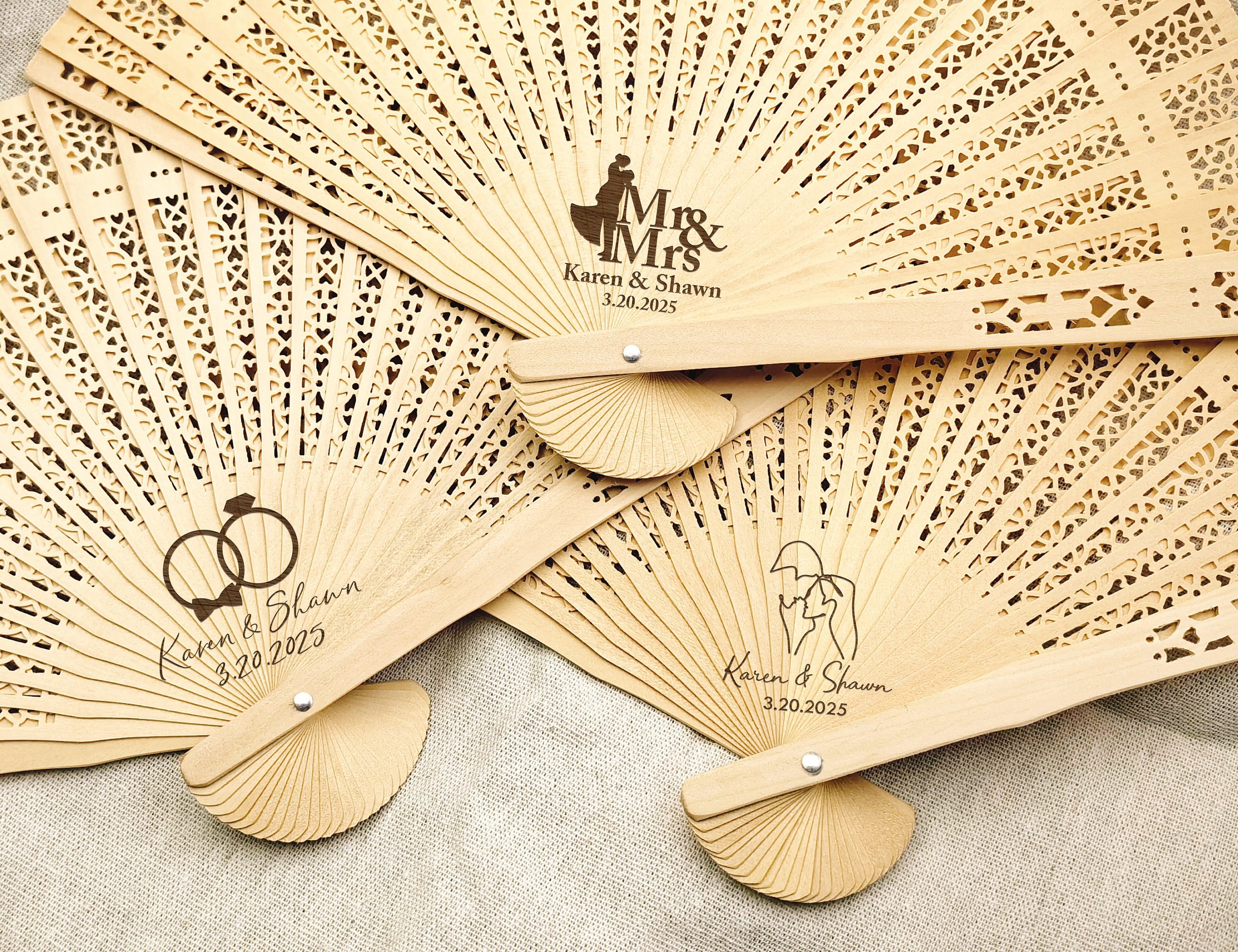 Bulk Wedding Ceremony Fan Rustic Wedding Fans Custom Wedding Favor Fan ...