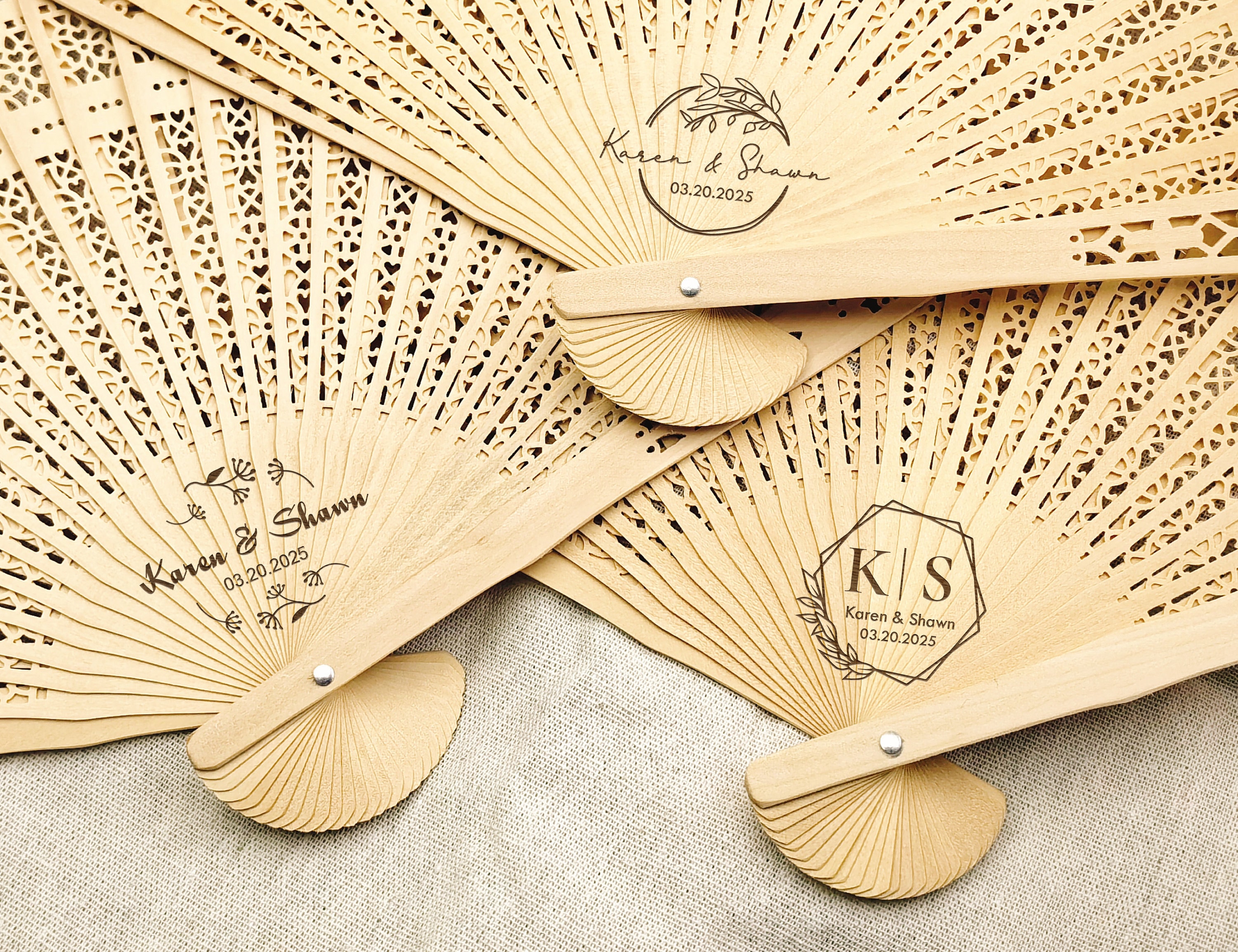Personalized Fans Wedding Fans Rustic Fan Wedding Favor Custom Wedding ...