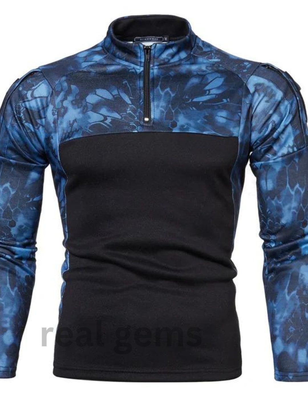 Men's Tactical Combat Sweaters Men's Military Uniform Camouflage Zipper ...