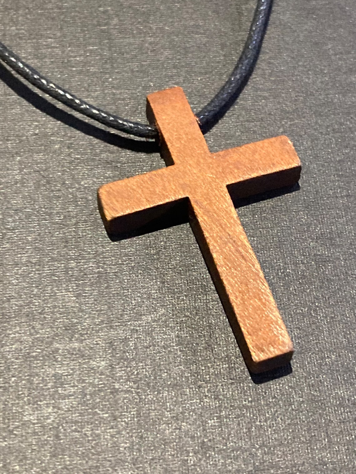 Simple Handmade Christian Wooden Cross Necklace Natural Walnut - Etsy