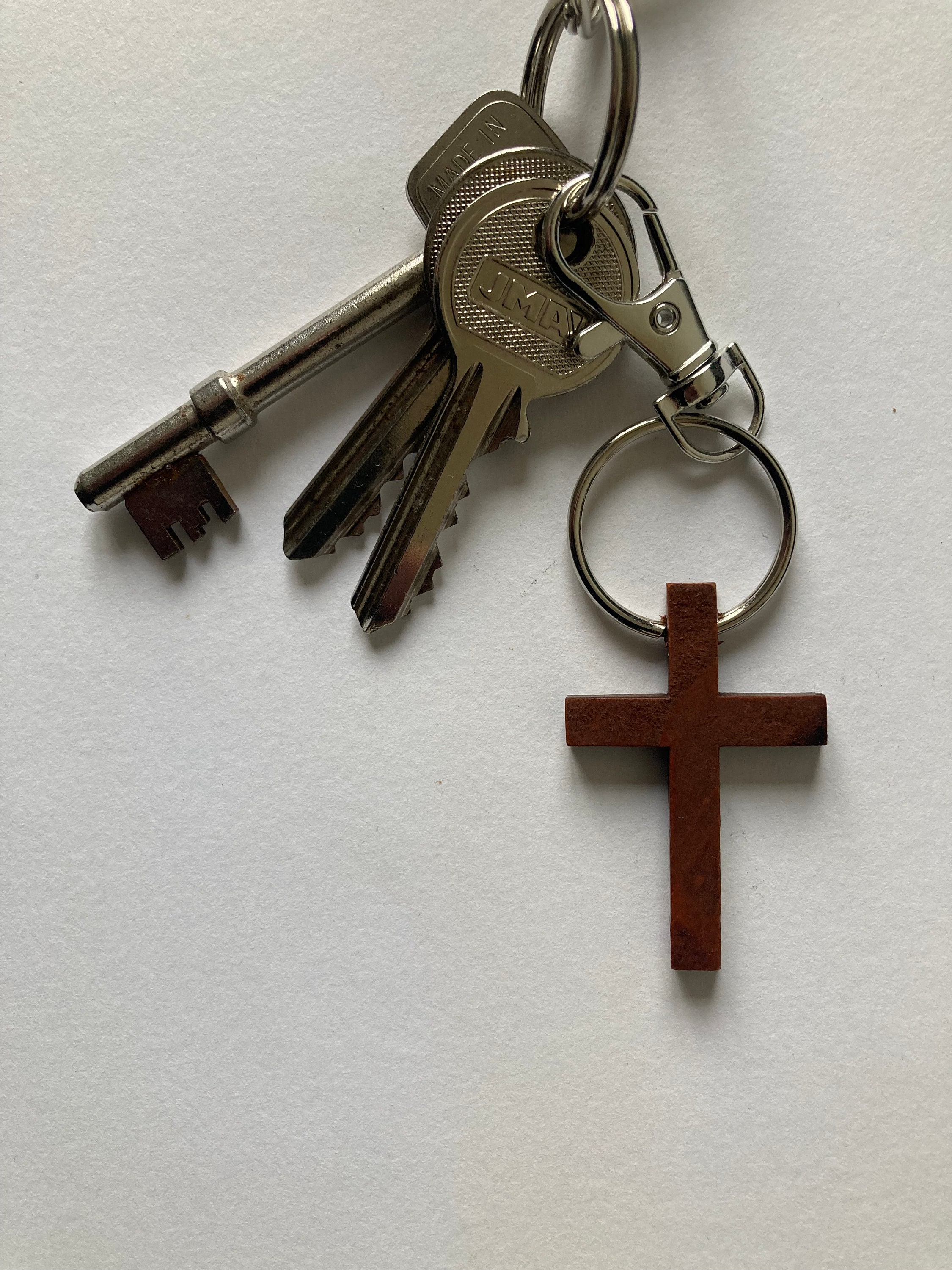 Simple Christian Cross Keychain With Easy Clip Similar to Cross ...