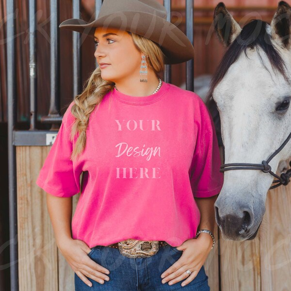 Comfort Colors 1717 Peony Mockup - Etsy