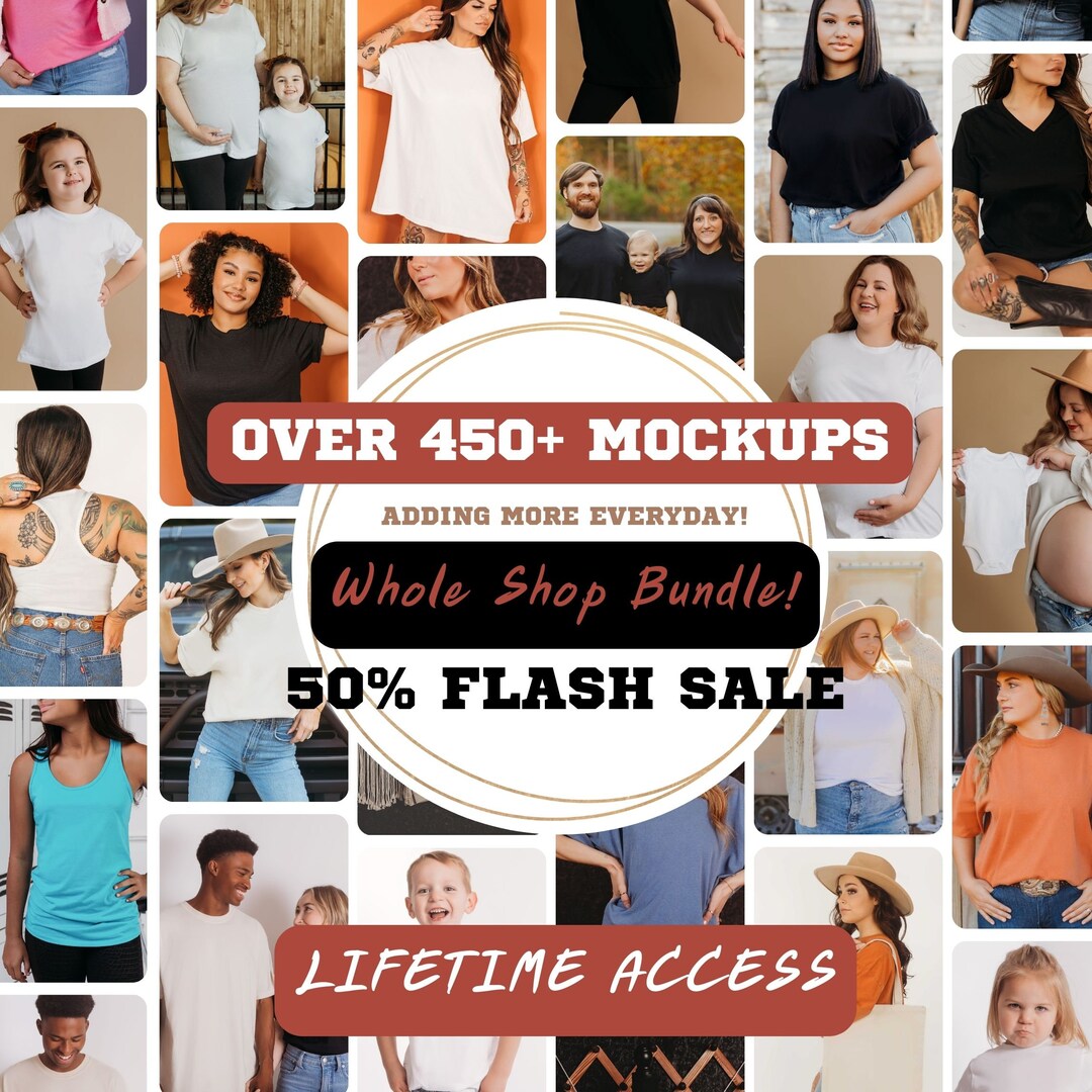 Whole Shop Bundle, Lifetime Access to Rock Your Mocks Gildan, C1717 ...