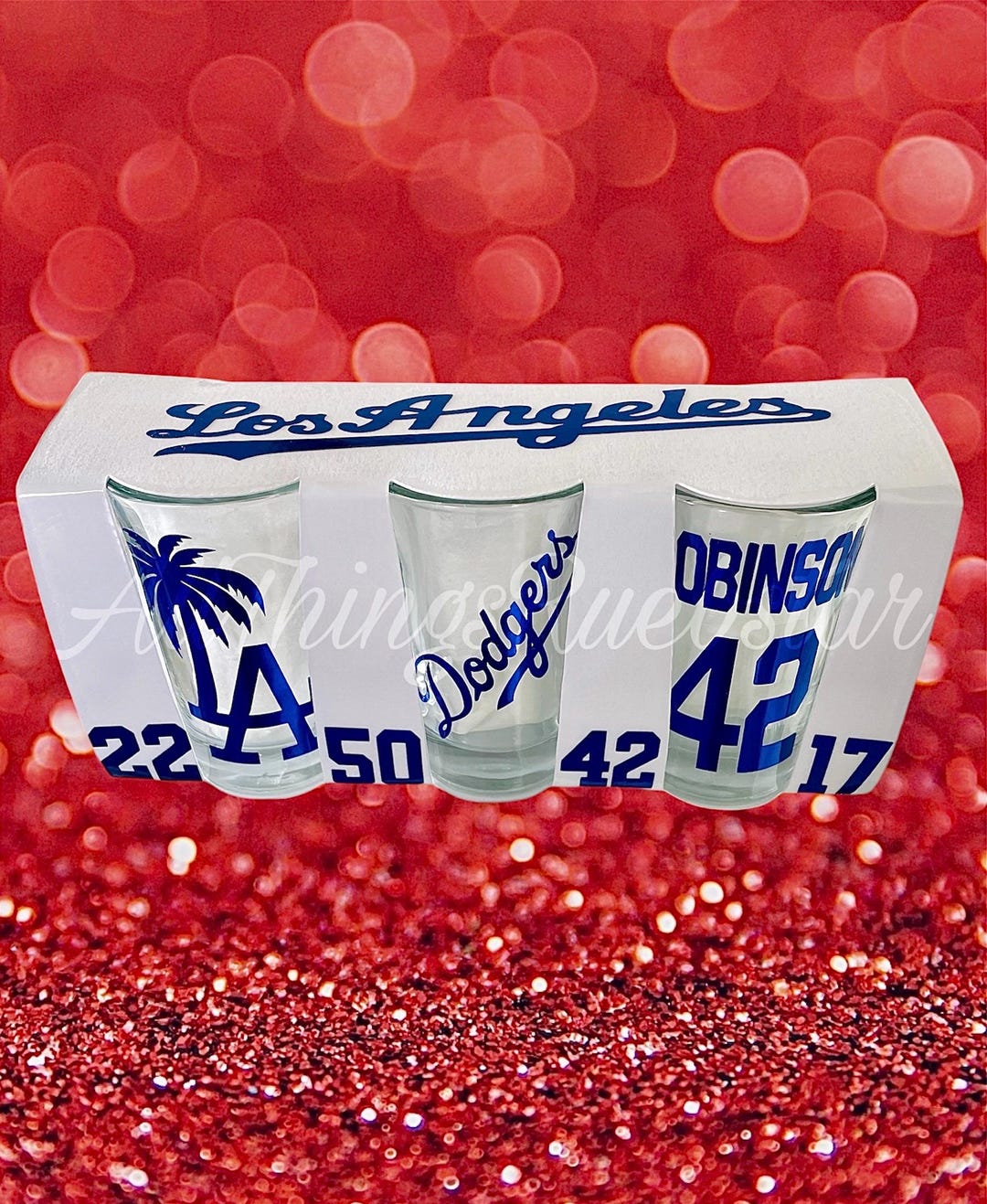 LA Dodgers Shot Glasses - Etsy