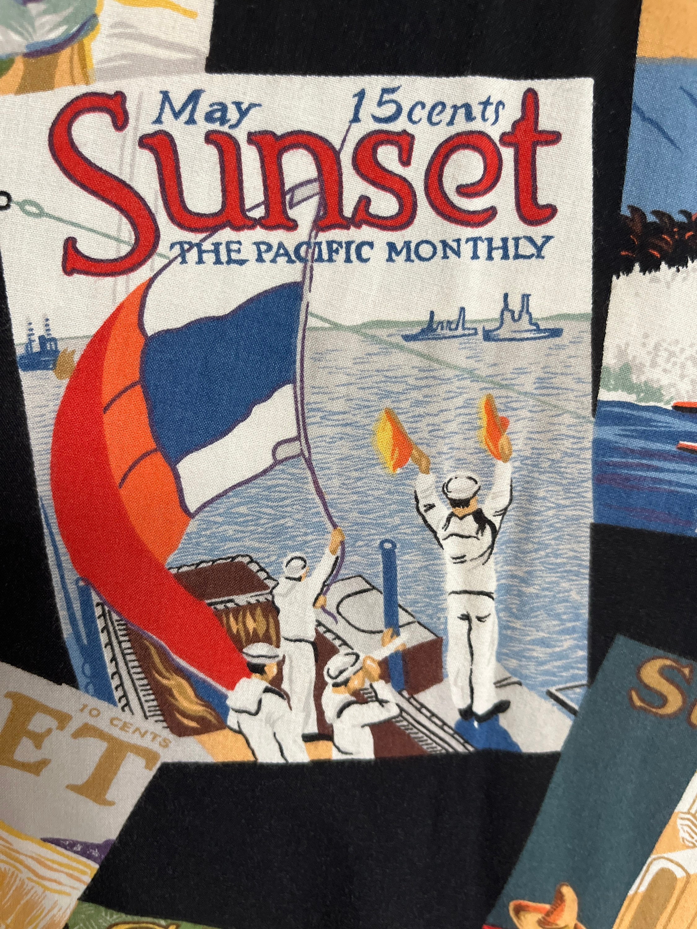 Reyn Spooner Sunset Magazine Covers Postcard Shirt Made of - Etsy