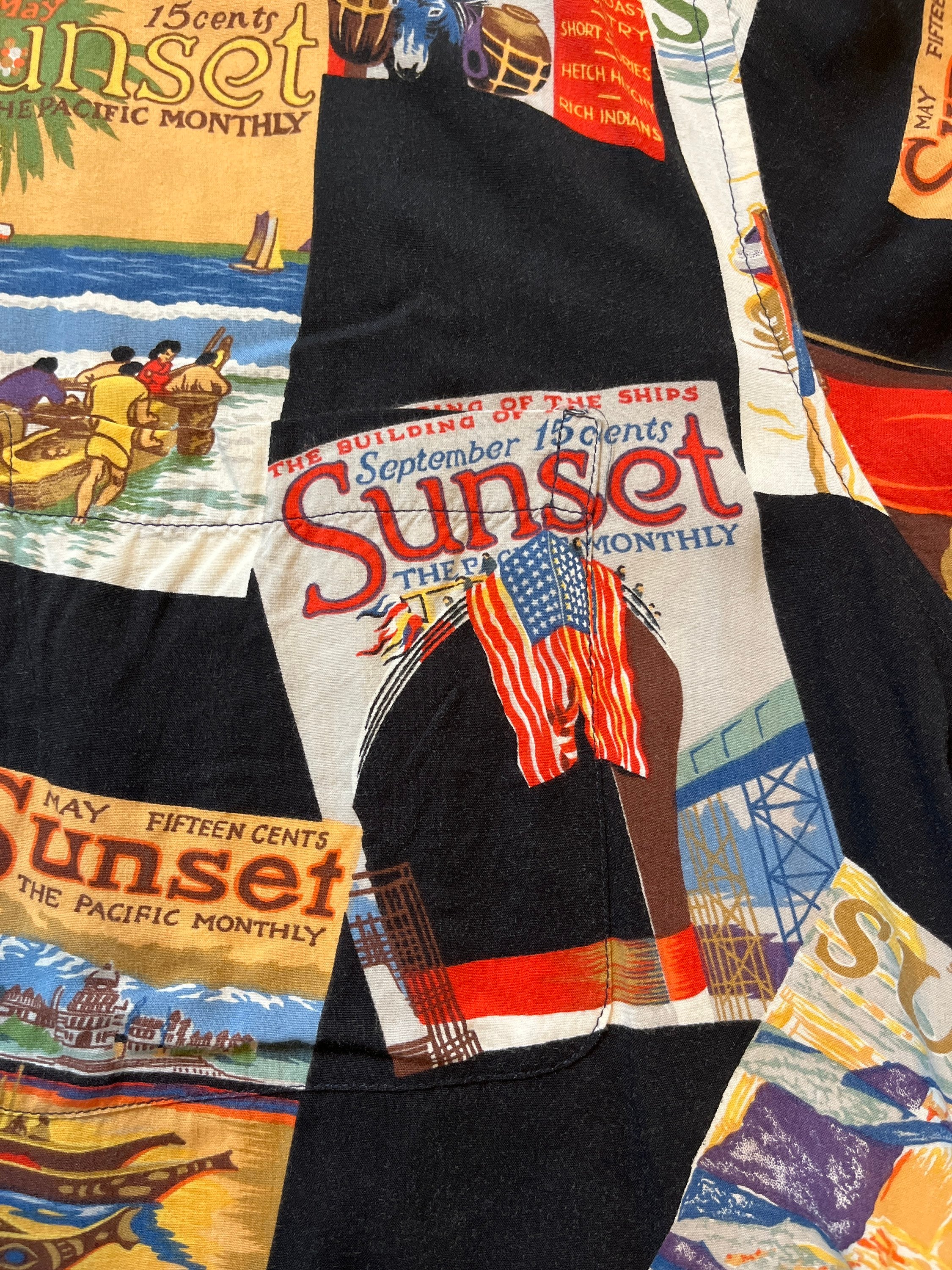Reyn Spooner Sunset Magazine Covers Postcard Shirt Made of - Etsy