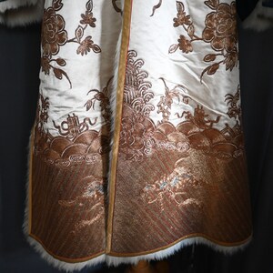 Chinese Silk Gold Embroidery White Rabbit Winter Robe Ceremonial - Etsy