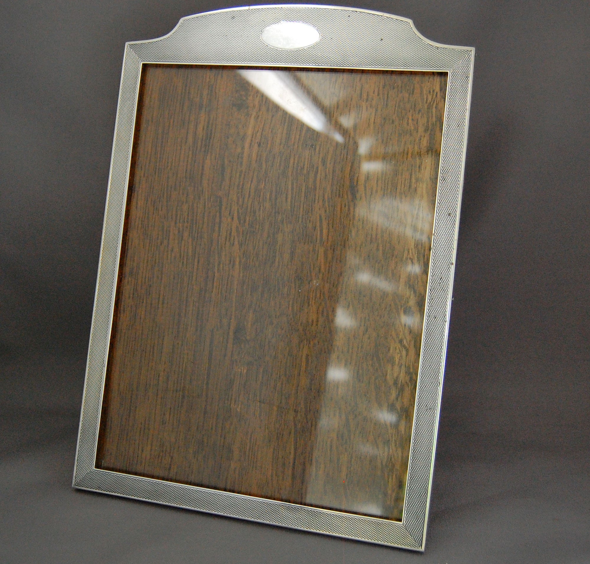 E. Mander Sterling Silver and Oak Photo Frame English Hallmark Quality ...