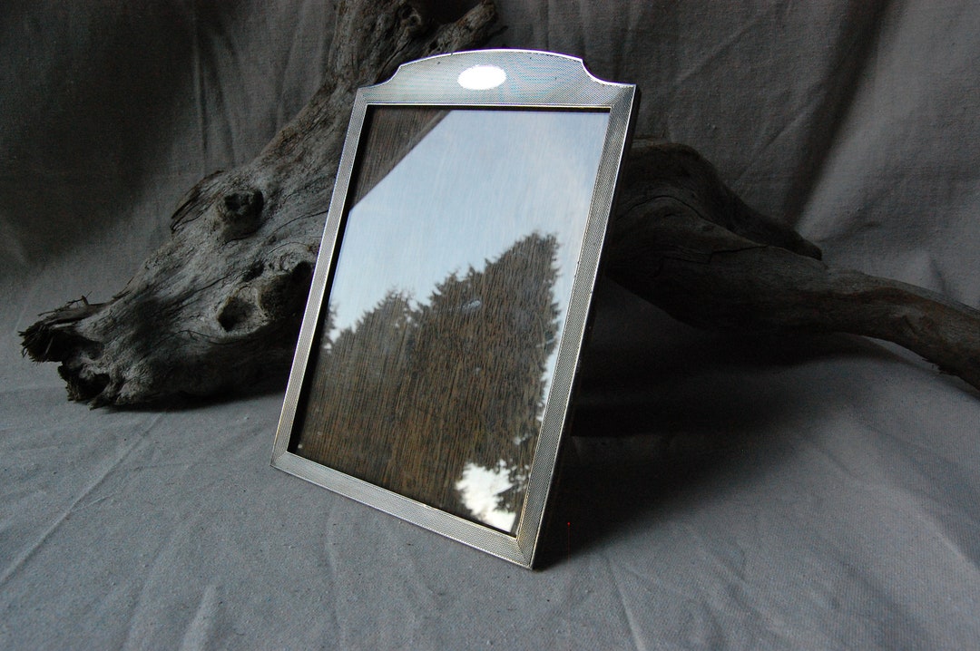 E. Mander Sterling Silver and Oak Photo Frame English Hallmark Quality ...