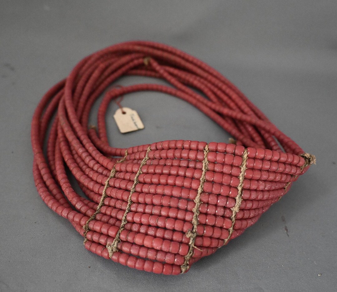 Early African Trade Bead Red Stacked Necklace From Turkana - Etsy