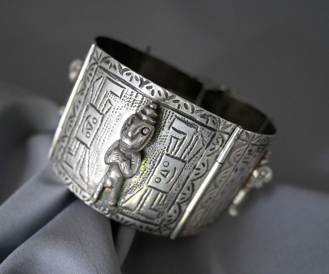 Antique Sterling Peruvian Bracelet Inca Figures - Etsy
