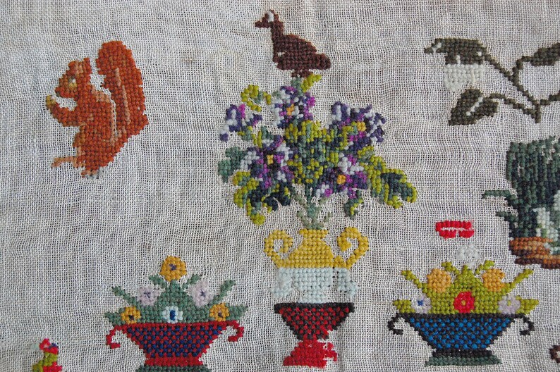 Antique Sampler Needlework Mary Simpsons Age 10 Winston - Etsy
