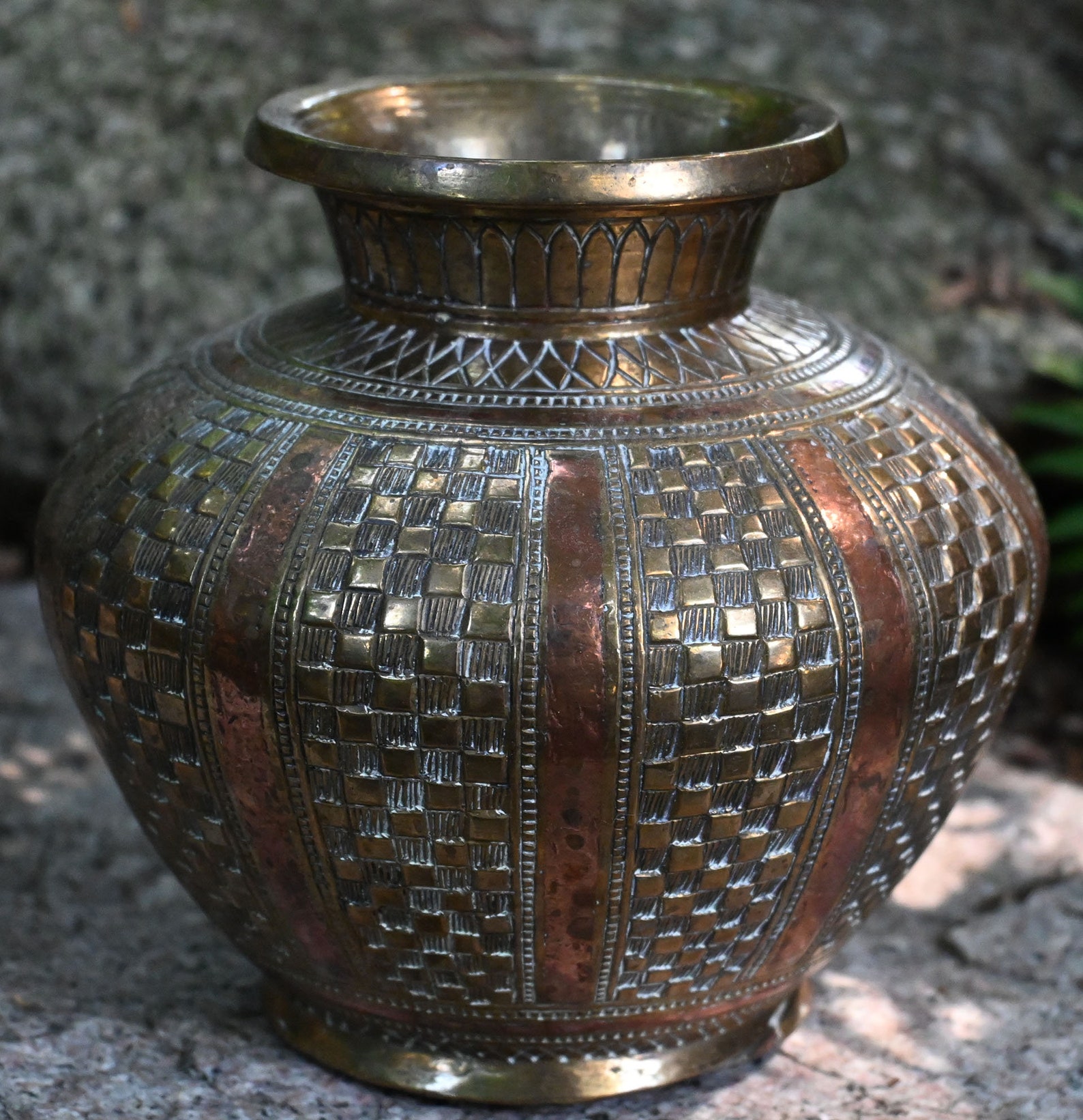 Holy Water Vessel LOTA Brass and Copper Ganga-jamuna India 19th Century ...