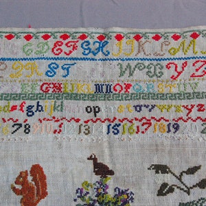 Antique Sampler Needlework Mary Simpsons Age 10 Winston - Etsy