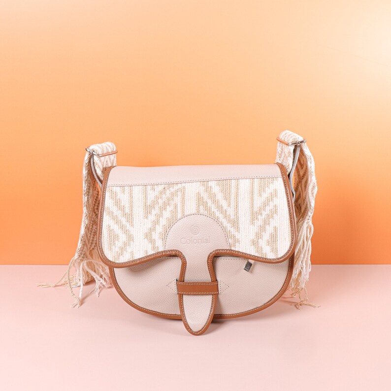 Handmade Leather Shoulder Bag, Wayuu Bag, Chic Crossbody Purse - Etsy