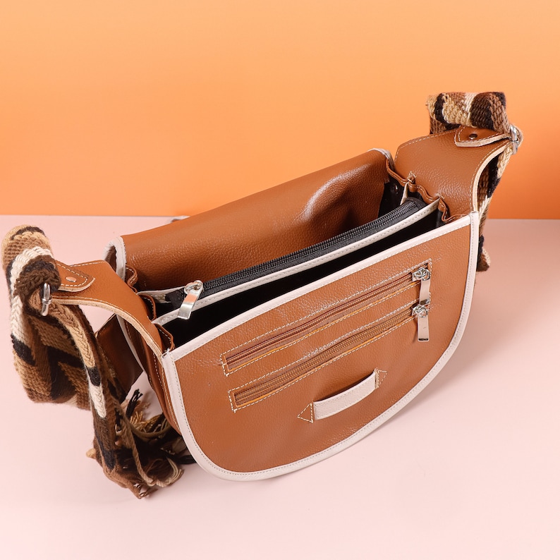 Brown Woven Leather Bag, Shoulder Bag Pattern, Handmade Crossbody Purse ...