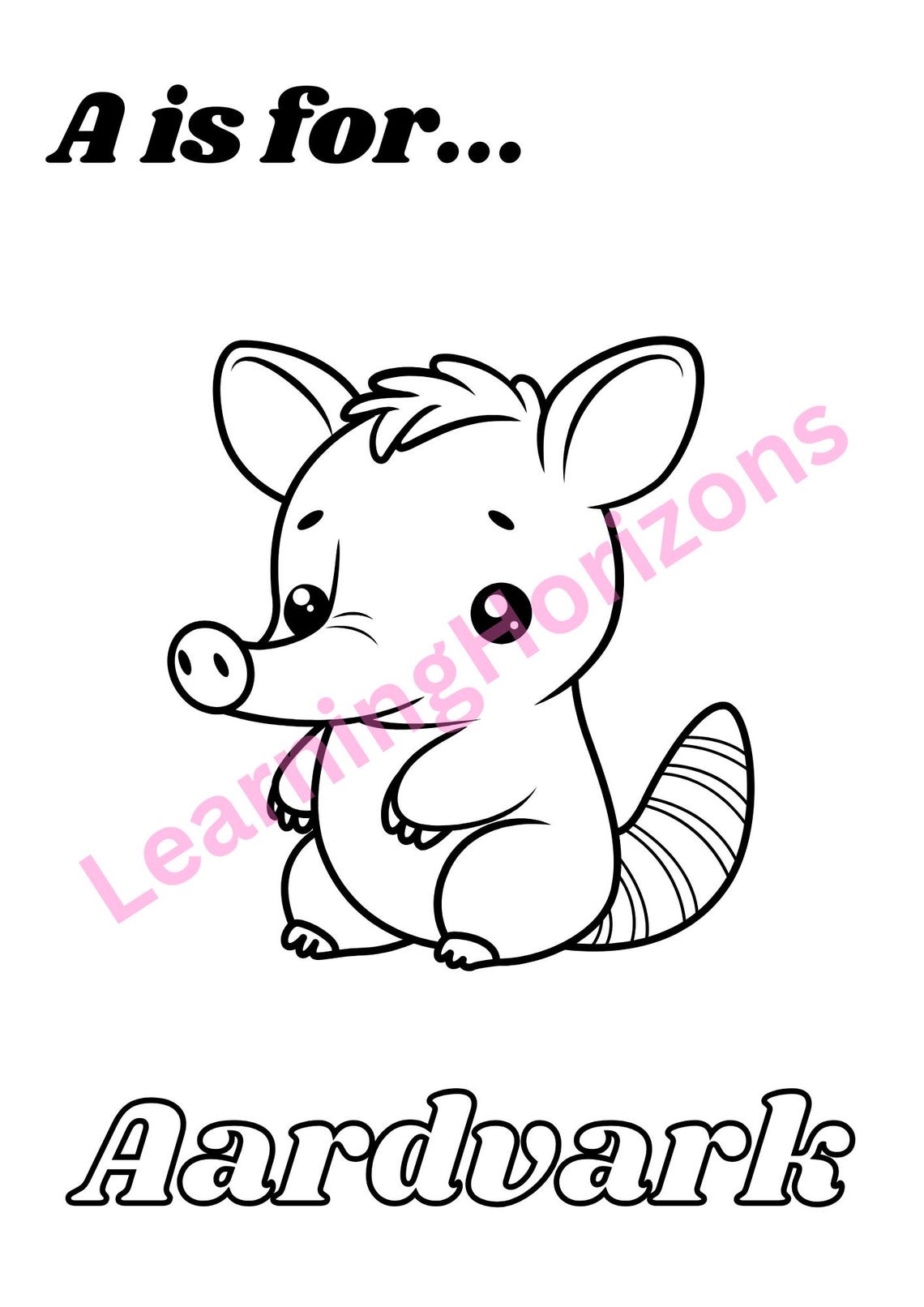Animal Alphabet Coloring Pages for Kids | A-Z Educational Printable ...