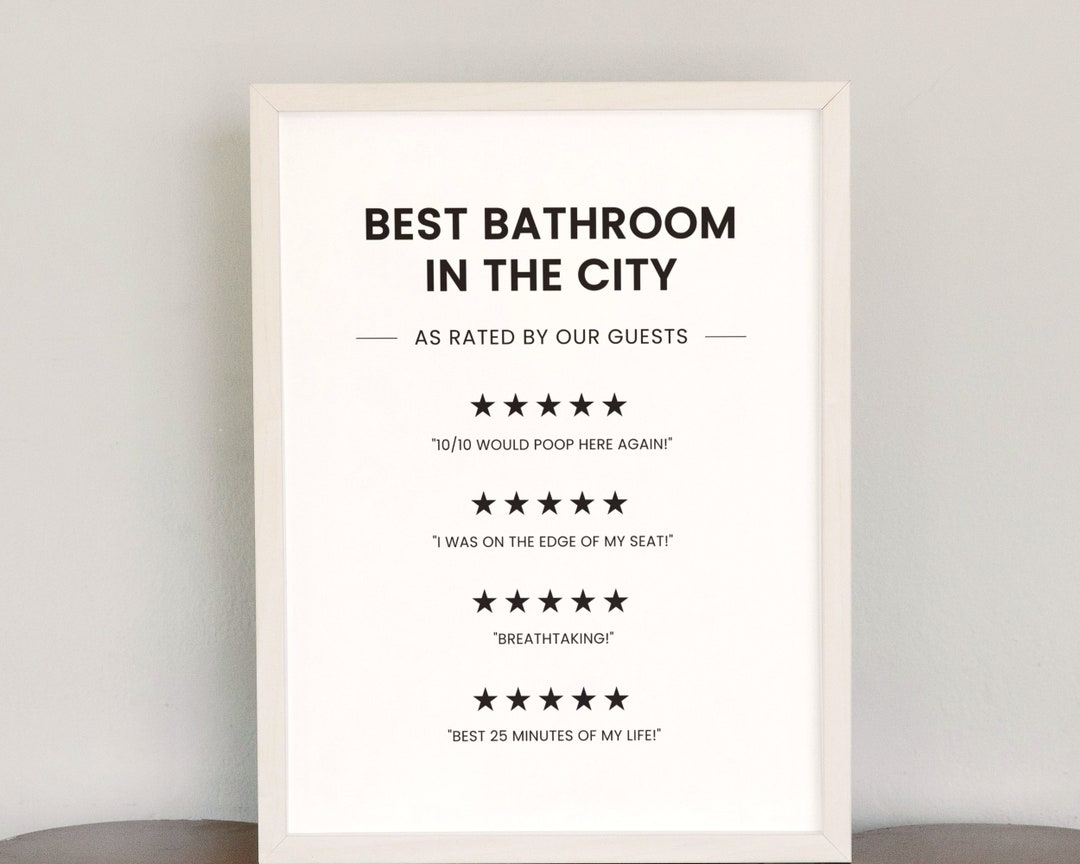 Funny Bathroom Wall Print Bathroom Rating Sign Bathroom Art - Etsy