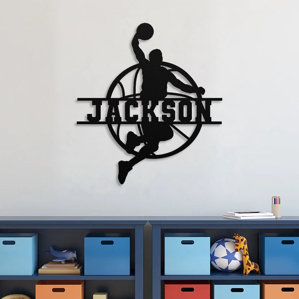 Metal Basketball Name Sign - Etsy