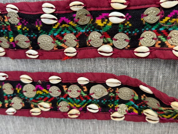 Kuchi Afghan tribal belly dancer costume belt, embell… - Gem