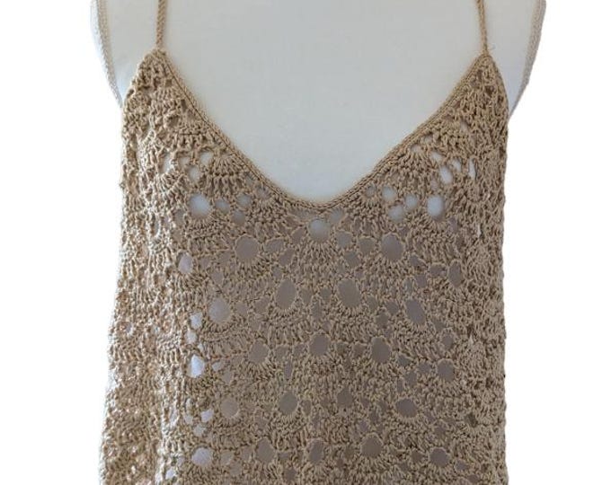 CROCHET PATTERN - Sandy Crochet Mesh Tank Top - Etsy Canada