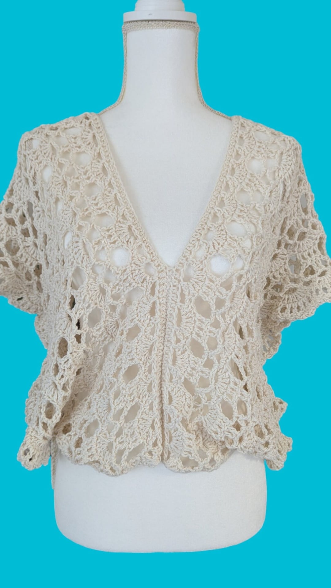 MADE TO ORDER - Ivory Breeze Crochet Butterfly Lace Bolero - Etsy