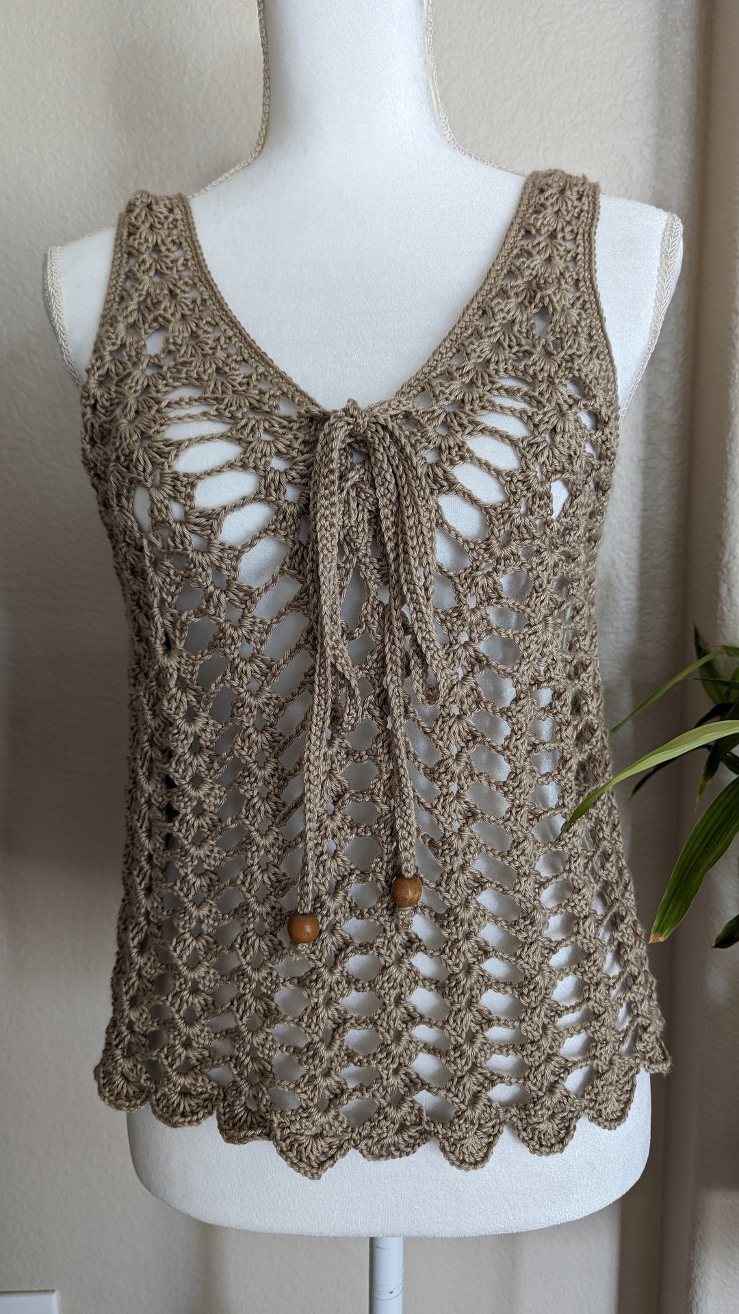 CROCHET PATTERN - Sandy Crochet Mesh Tank Top - Etsy