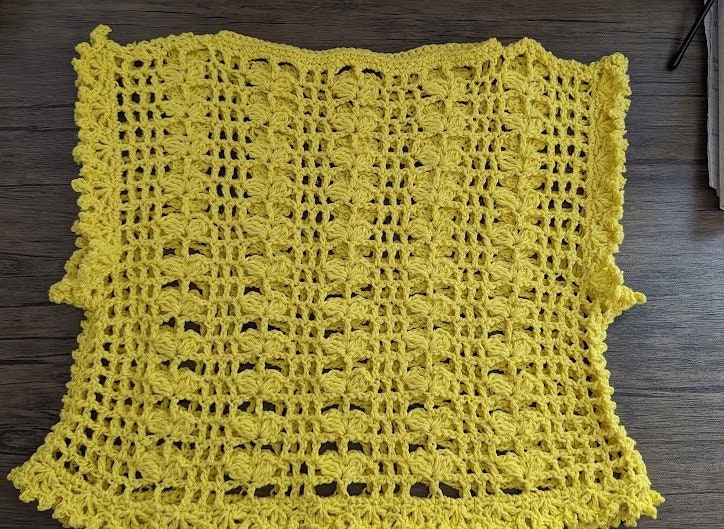 CROCHET PATTERN Canary Yellow Crochet Mesh Butterfly Top - Etsy