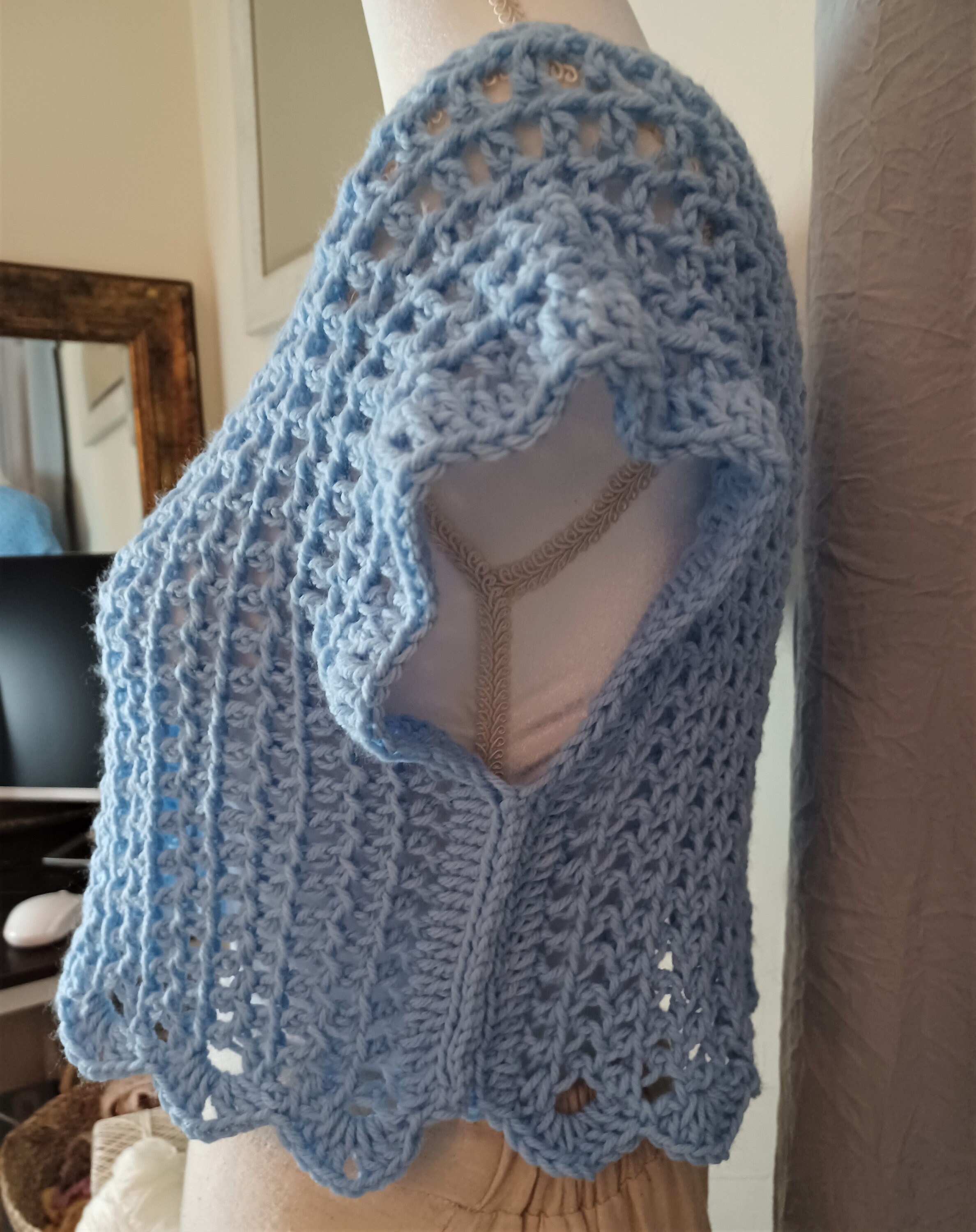CROCHET PATTERN - Pastel Blue Crochet Lace Top - Etsy