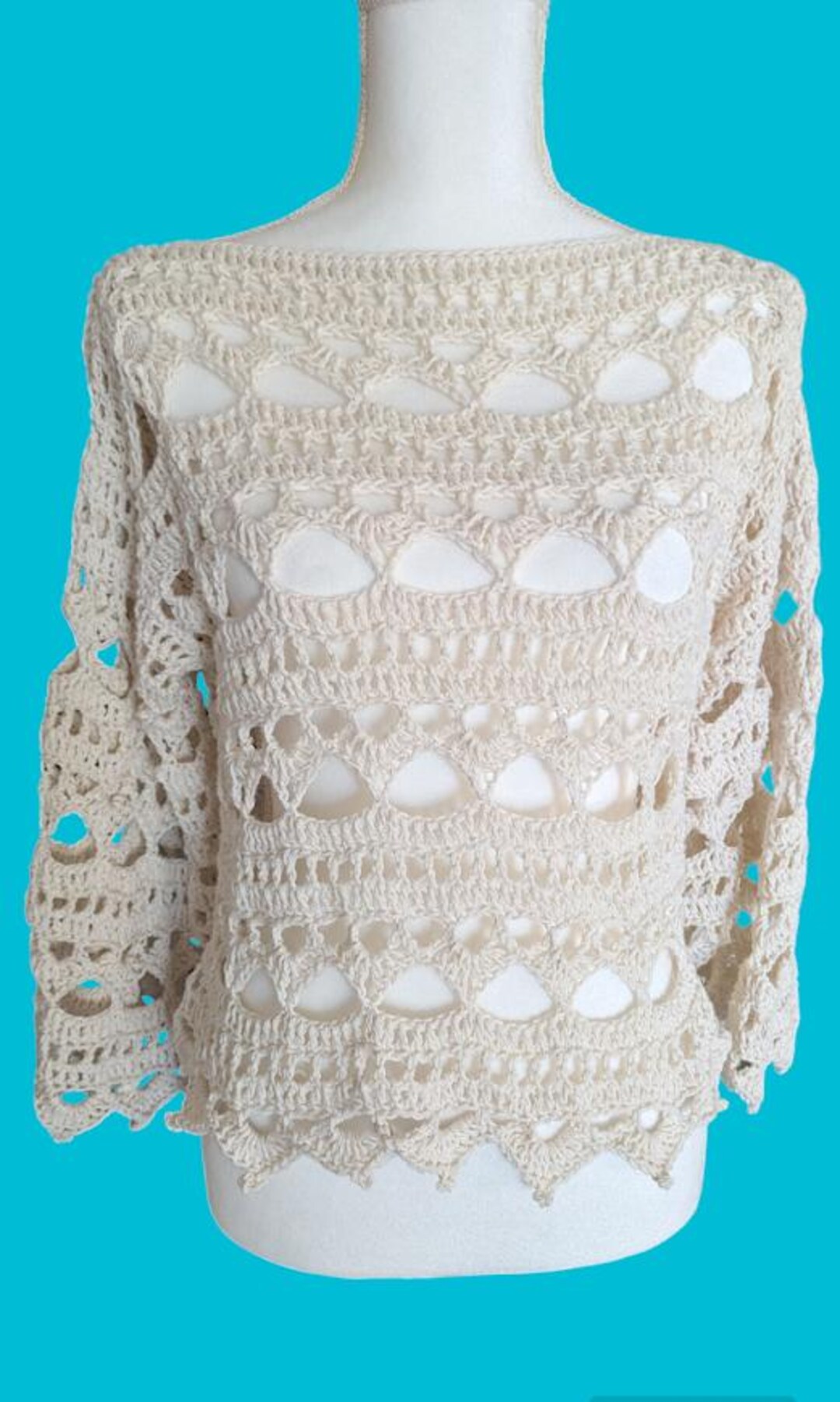 Crochet Pattern - Seaside Serenity Crochet Lace Pullover - Etsy