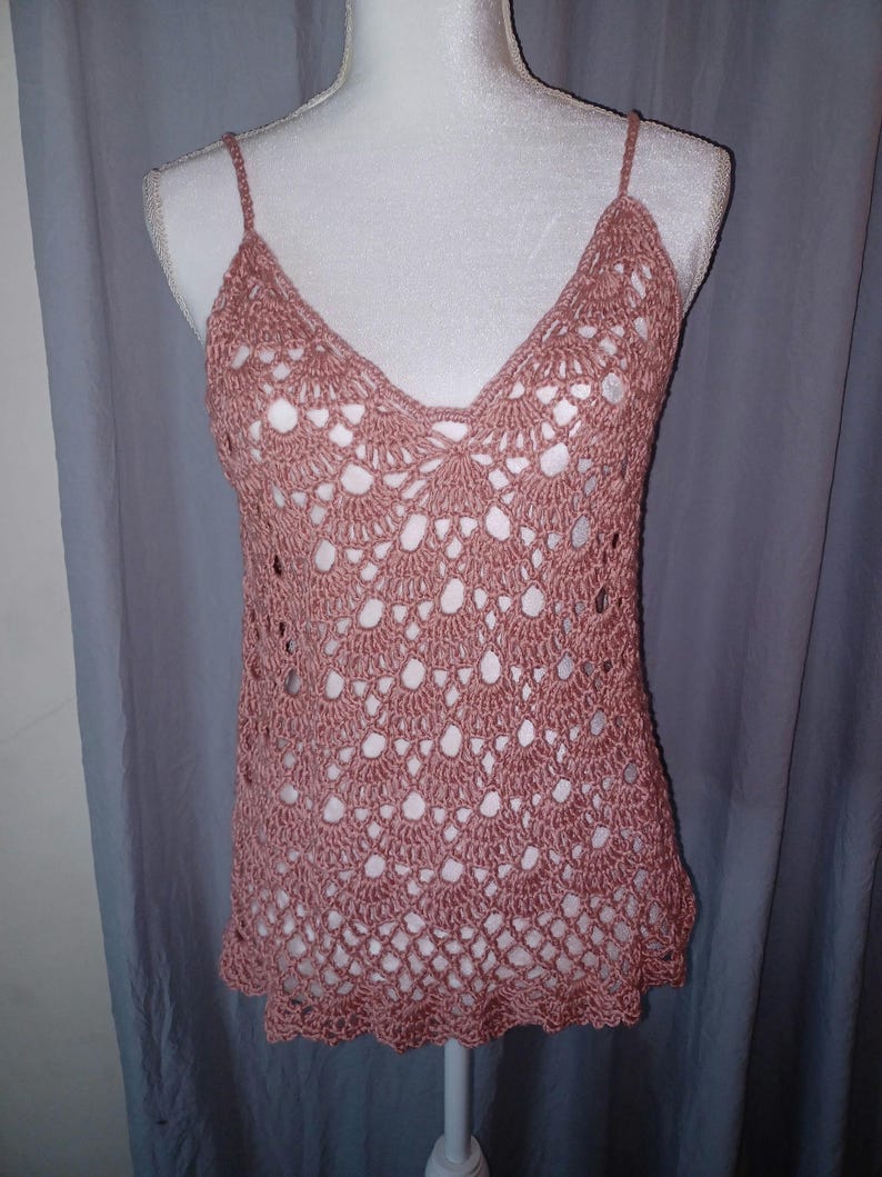 Made to Order Blushing Bamboo Crochet Lace Cami - Etsy