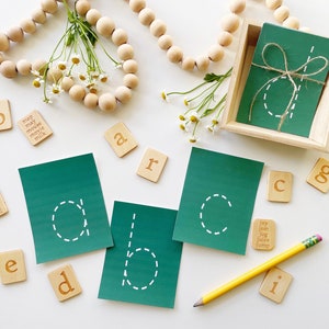 English Alphabet Flashcards, Traceable Letters, Chalkboard Letters ...