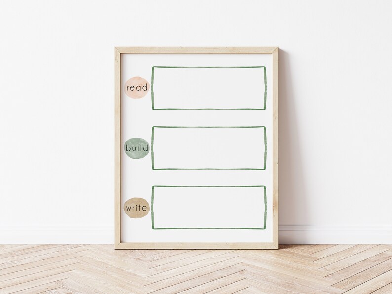 Learning Mat, Read Build Write, Montessori, Educational, Letter ...