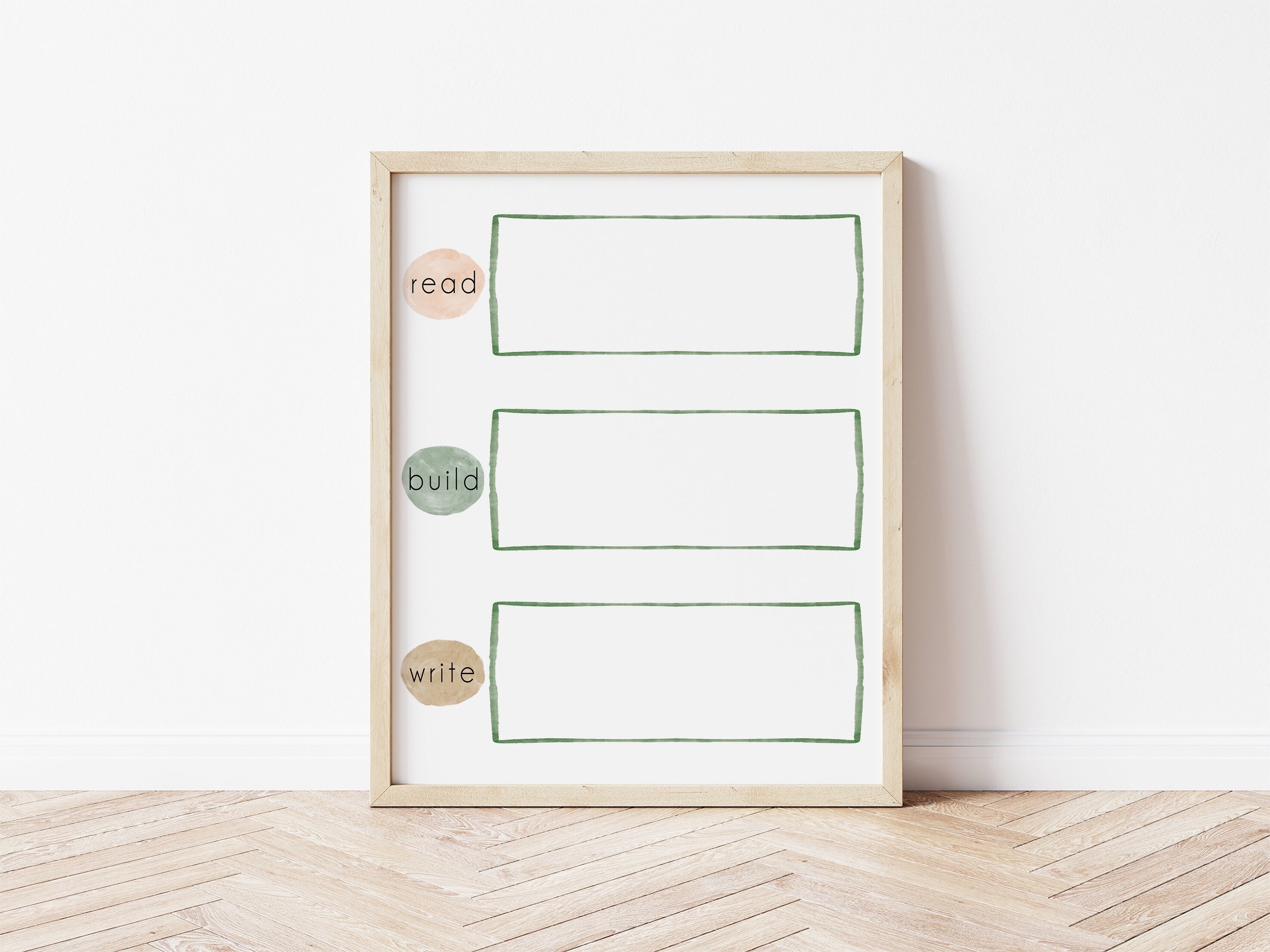 Learning Mat, Read Build Write, Montessori, Educational, Letter ...